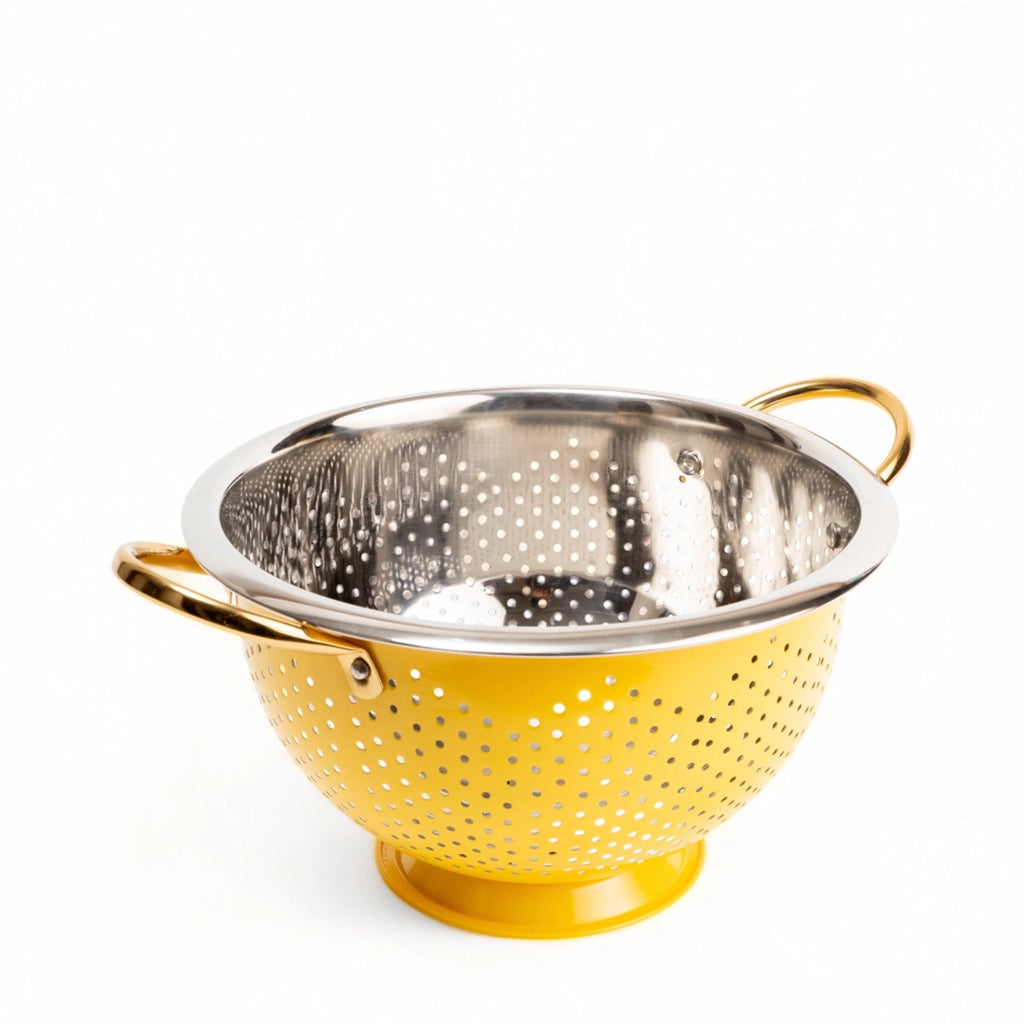 Colum Steel Colander - Gold – H+E Goods Company