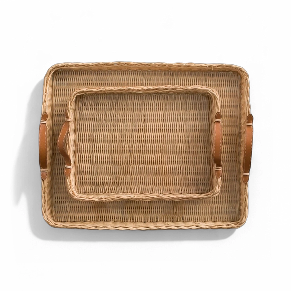 Marsella Rattan Rectangular Tray – H+E Goods Company