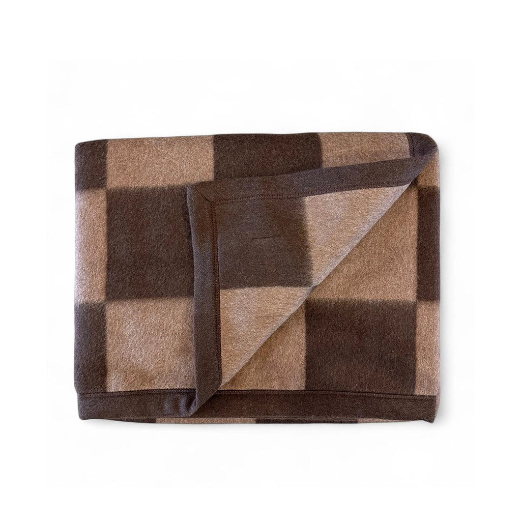 Mongolian Pure Yak Wool Throw - Checkered – H+E Goods Company