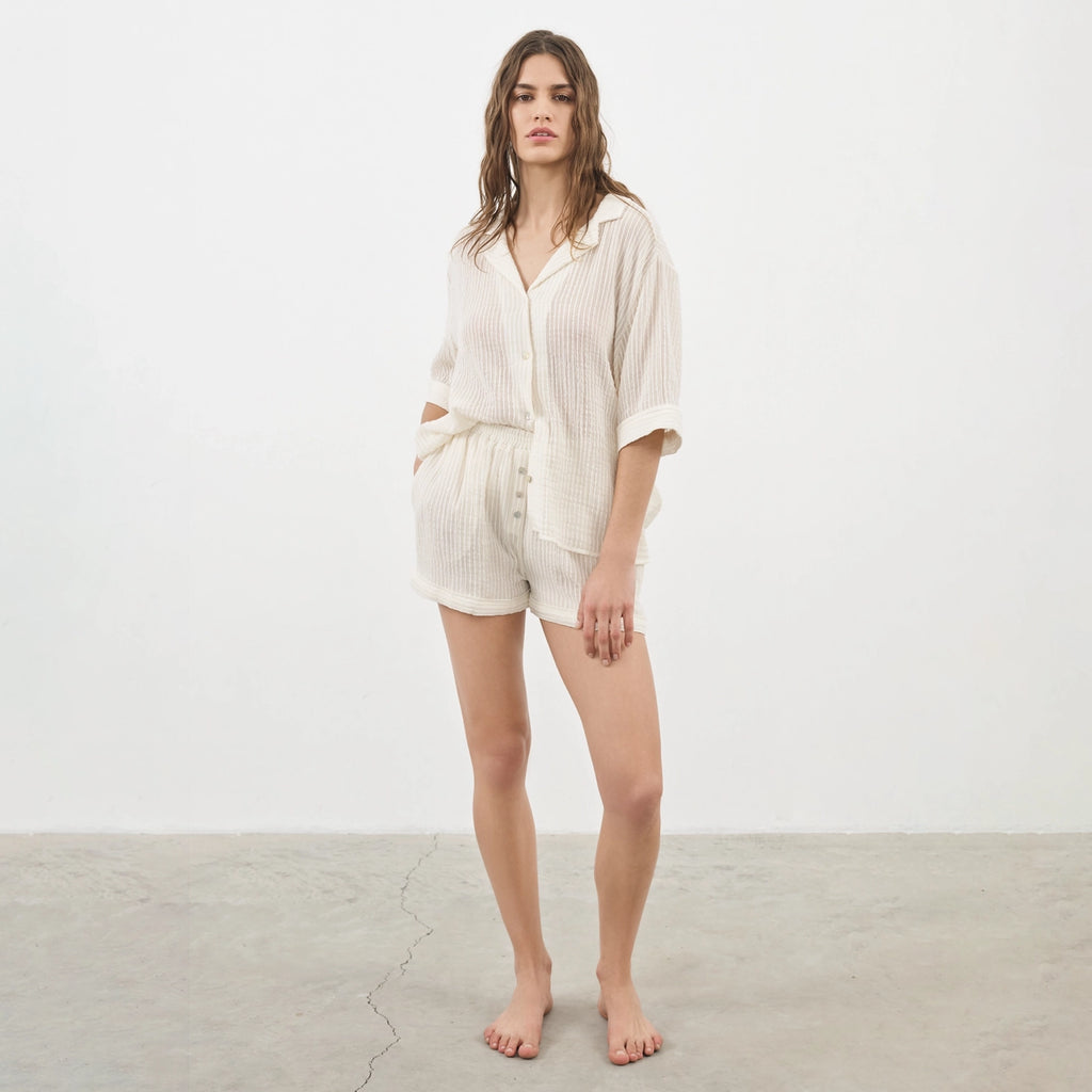 Ocean Shorts - White Stripes – H+E Goods Company