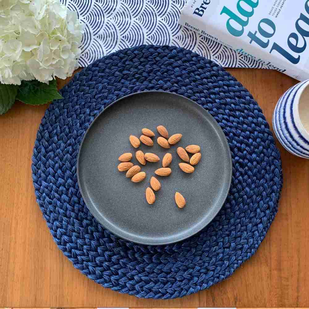 Round Sisal Placemat - Blue – H+E Goods Company
