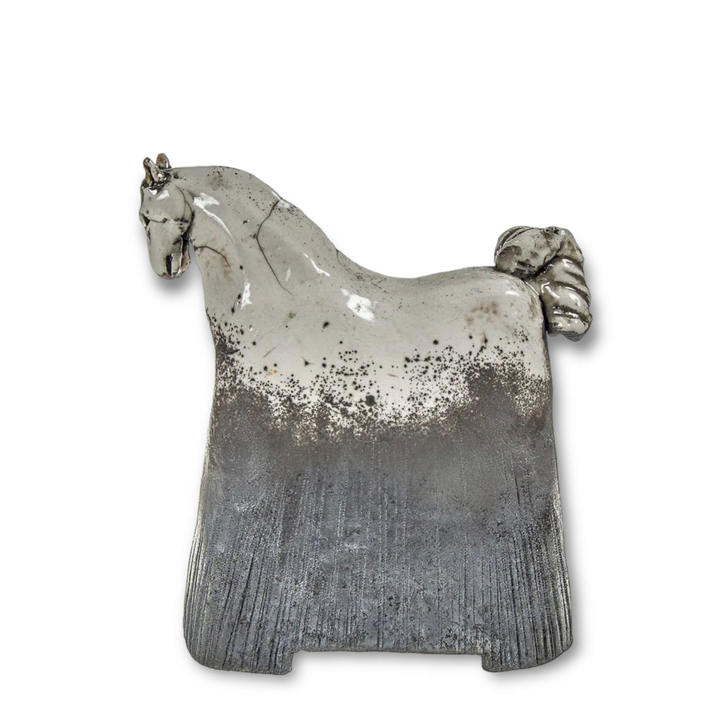 Gray Raku Horse Sculpture - Tall – H+E Goods Company